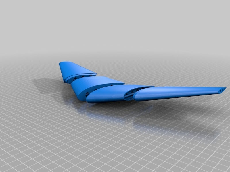 免费 STL 文件 Parametric Flying Wing Test ---NACA Airfoil 🪶 ・可下载 3D 打印设计・Cults