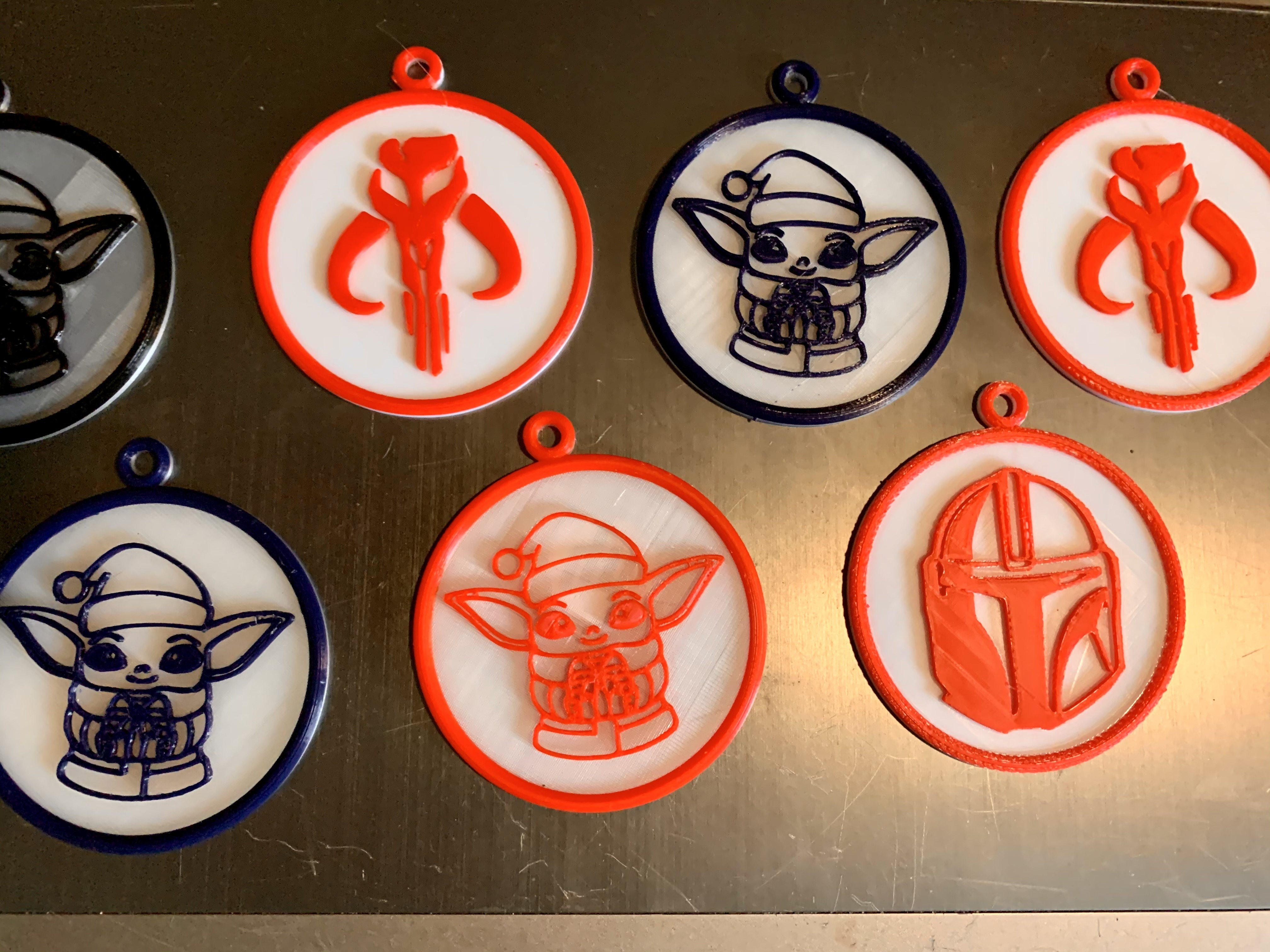 STL file Mandalorian Christmas Tree Ornament Set 🎄 ・Model to download ...