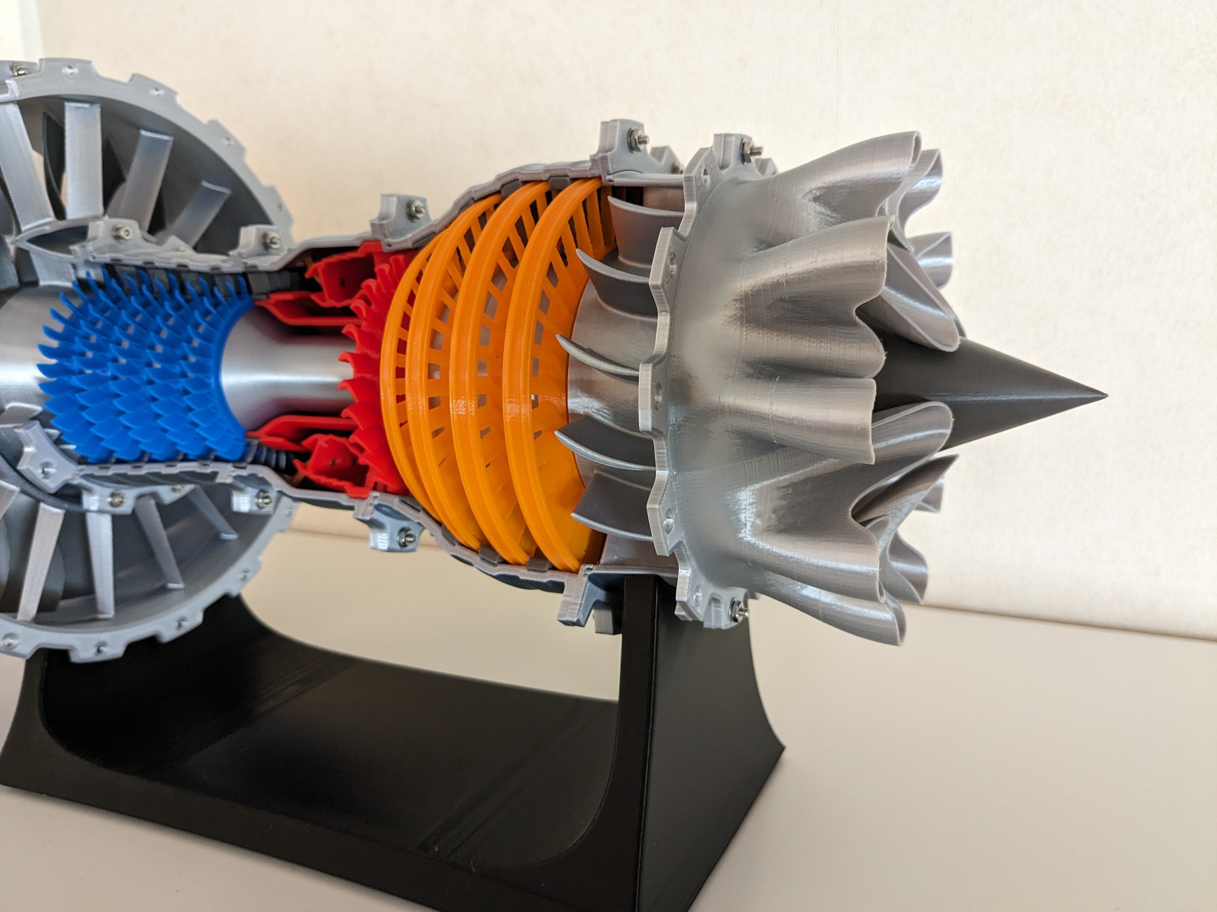 3D printing 3D Printable Jet Engine - Minimal printing supports・Cults