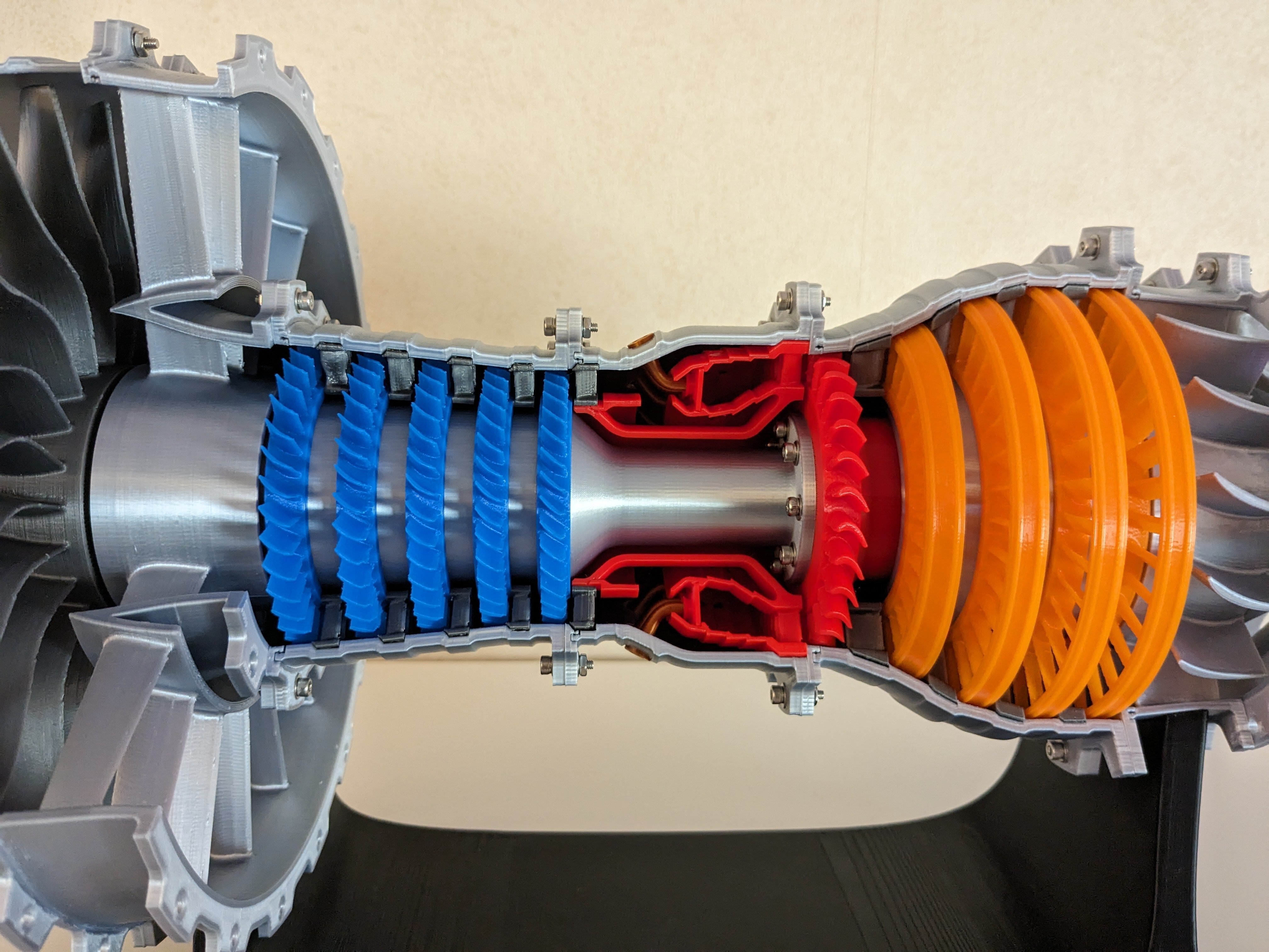 3D printing 3D Printable Jet Engine - Minimal printing supports・Cults