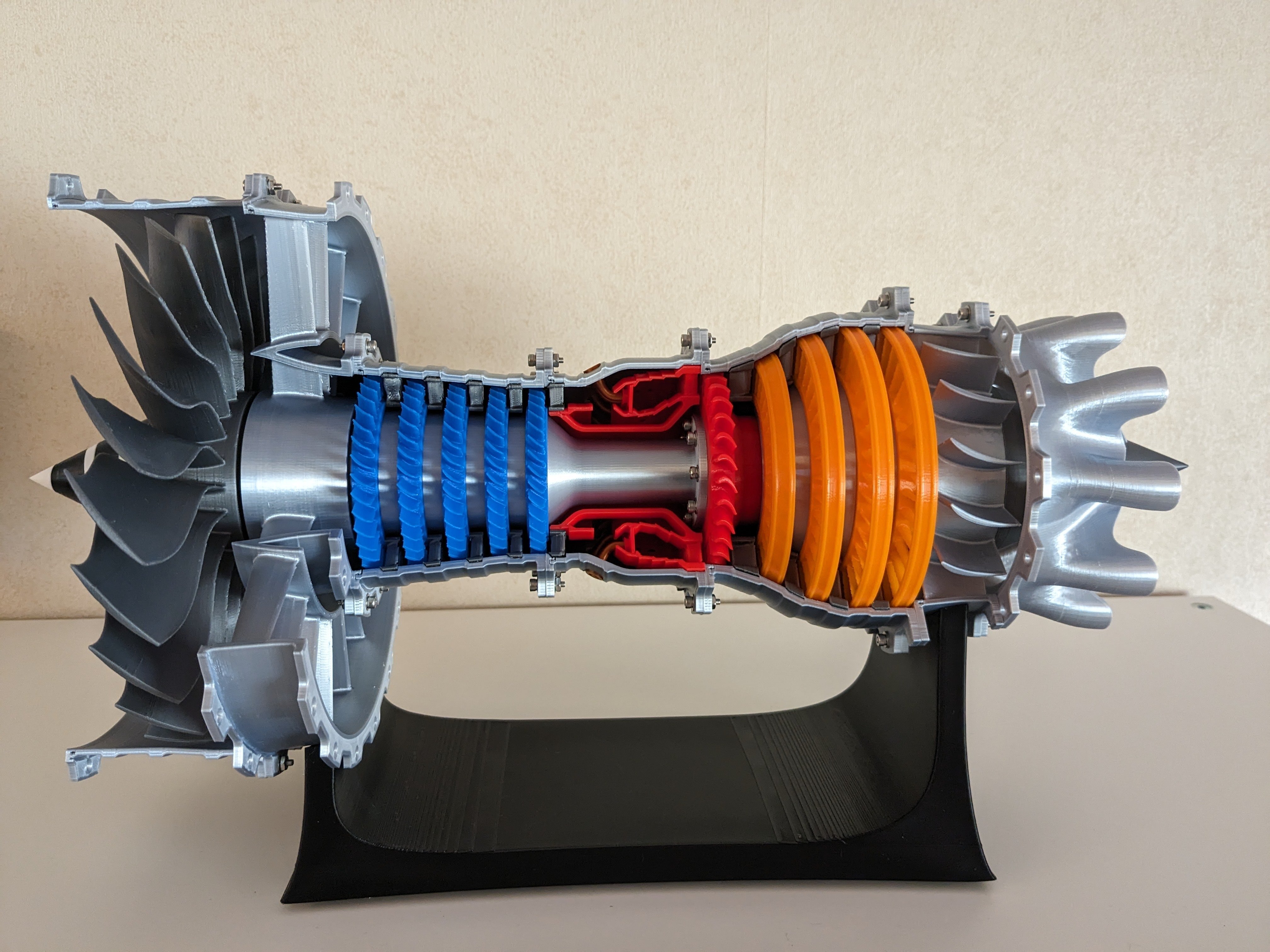 3D printing 3D Printable Jet Engine - Minimal printing supports・Cults