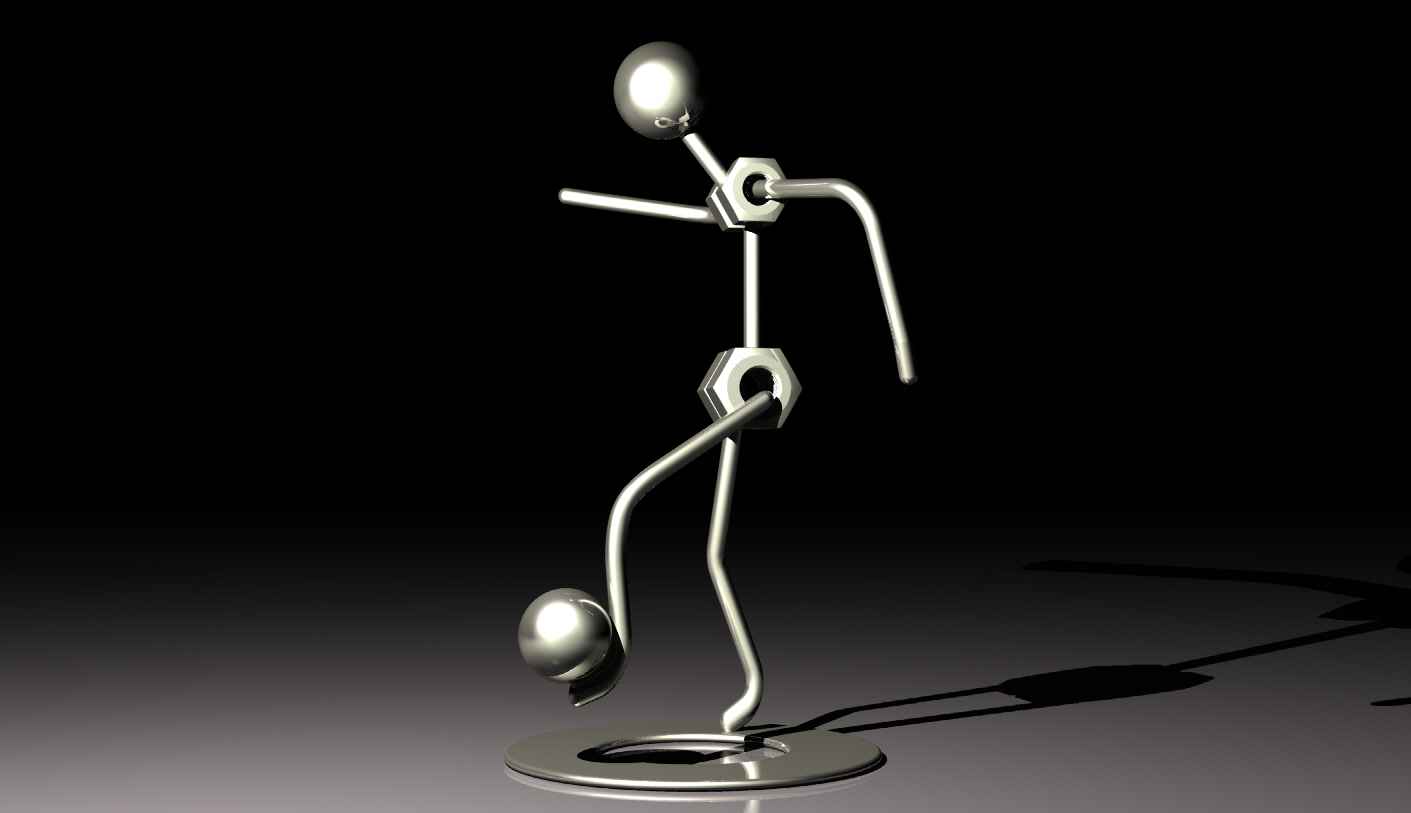 Free STL file Metal Art Soccer Player 🎨 ・3D printing design to download ...