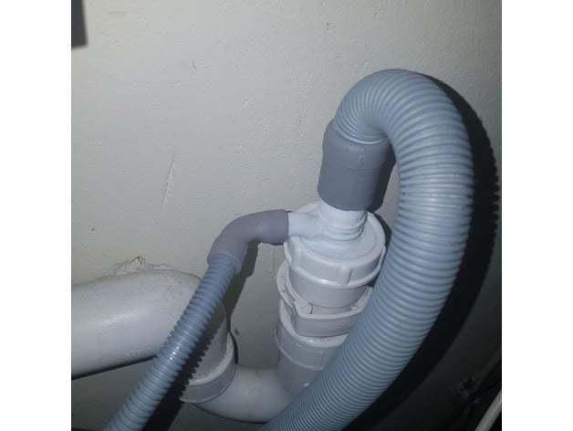 STL file drain hose for washing machine and condenser dryer ...