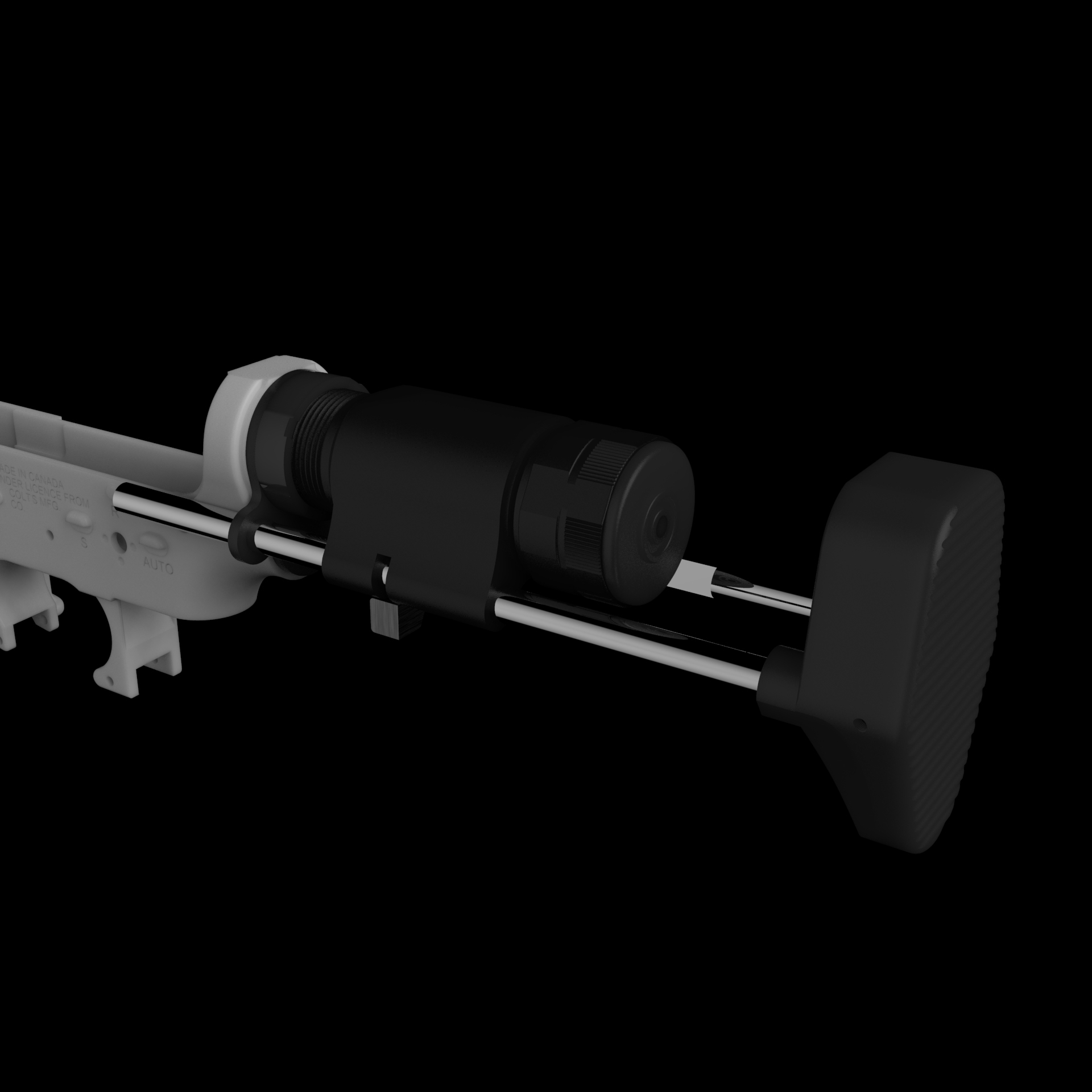 🔫 AIRSOFT HK 416C Stock・Free STL File for ・Cults