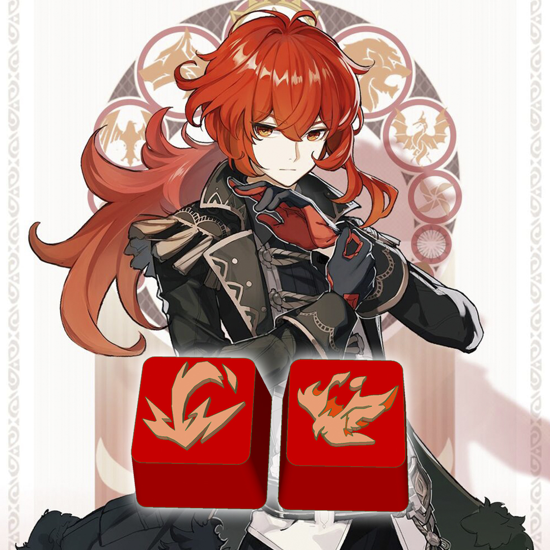 STL file Genshin Impact Keycaps: Diluc ⌨️ ・3D printing model to ...