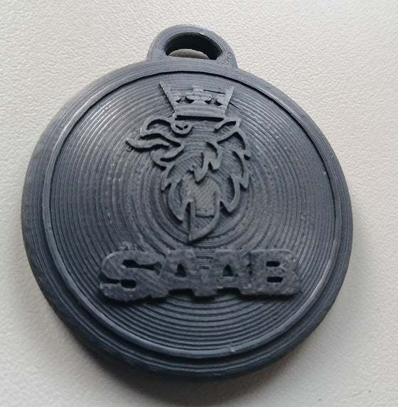 🗝️ SAAB Keychain・Free STL File for ・Cults
