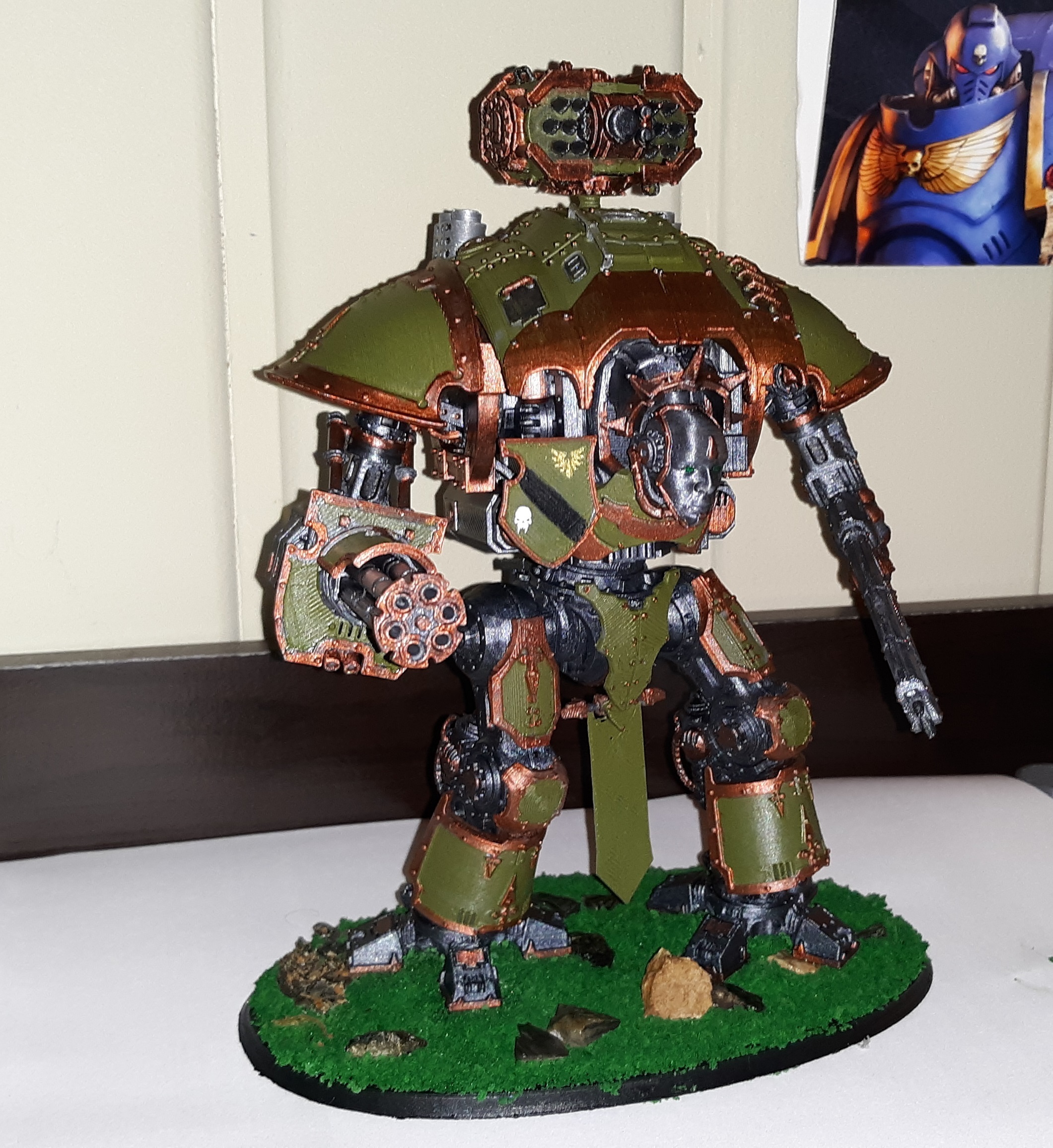 3D printable Dominion Crusader MK3 Sanguinary mask (28mm)・Cults