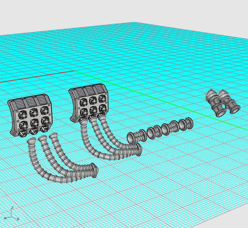 🔫 Project Styx Triple Power Cord・ STL File for ・Cults