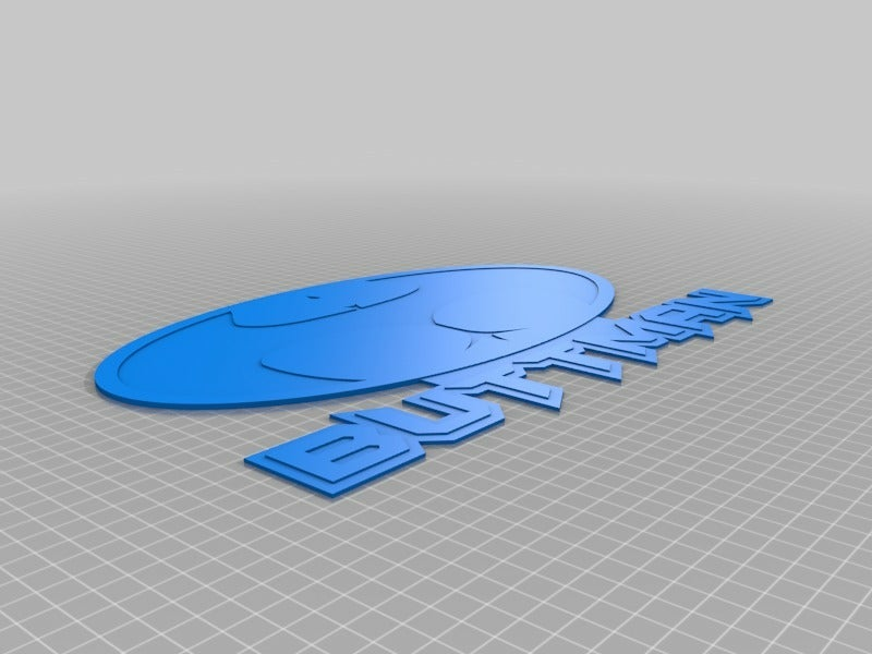 Бесплатный STL файл Buttman Logo 👽・Шаблон для 3D-печати для загрузки・Cults