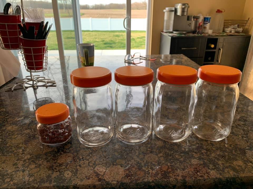 3D printed Sprout Growing Mason Jar Strainer・Cults