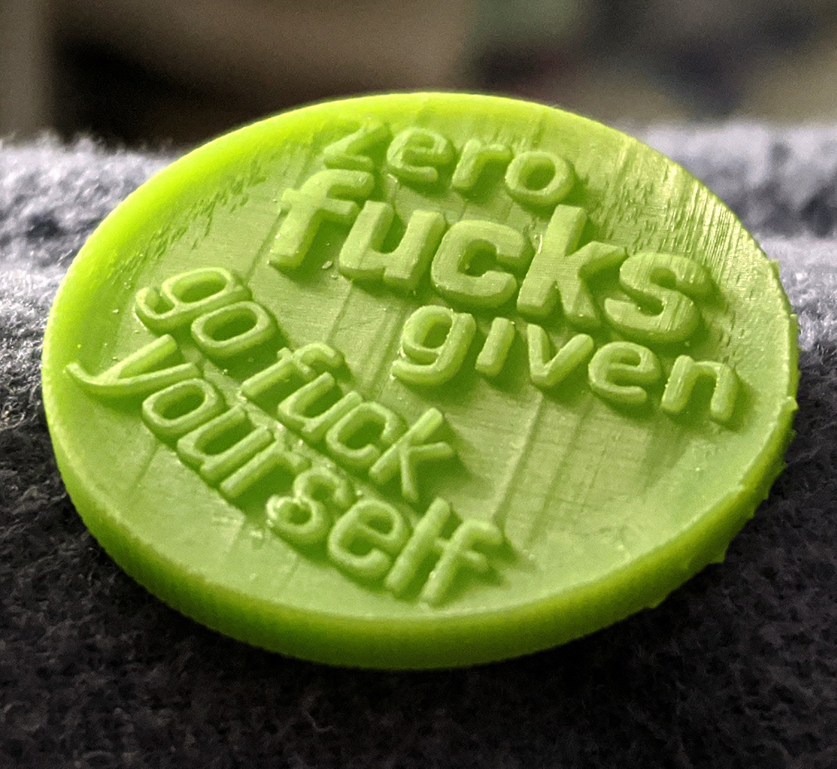 🪙 No F*cks Coin・ STL File for ・Cults