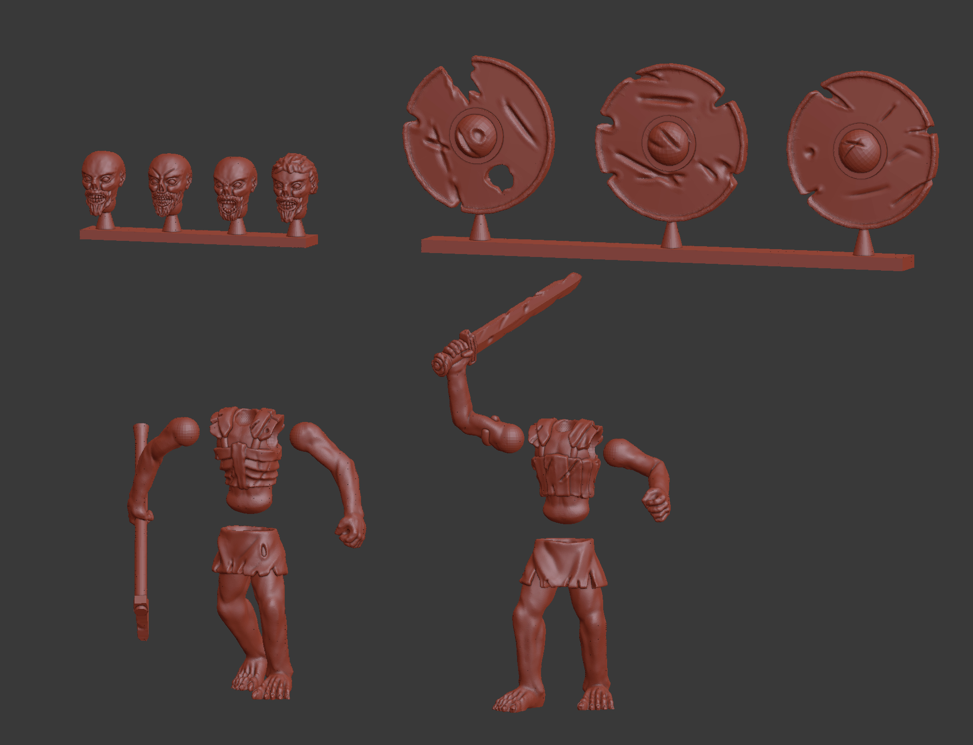 🎲 Draugr / Viking Undead Miniatures・Free STL File for ・Cults