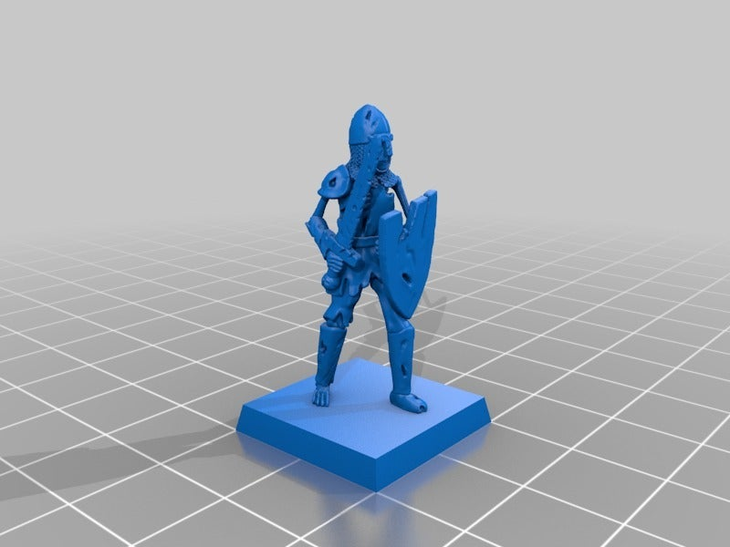 💀 Skeleton Warrior Miniature・Free STL File for ・Cults