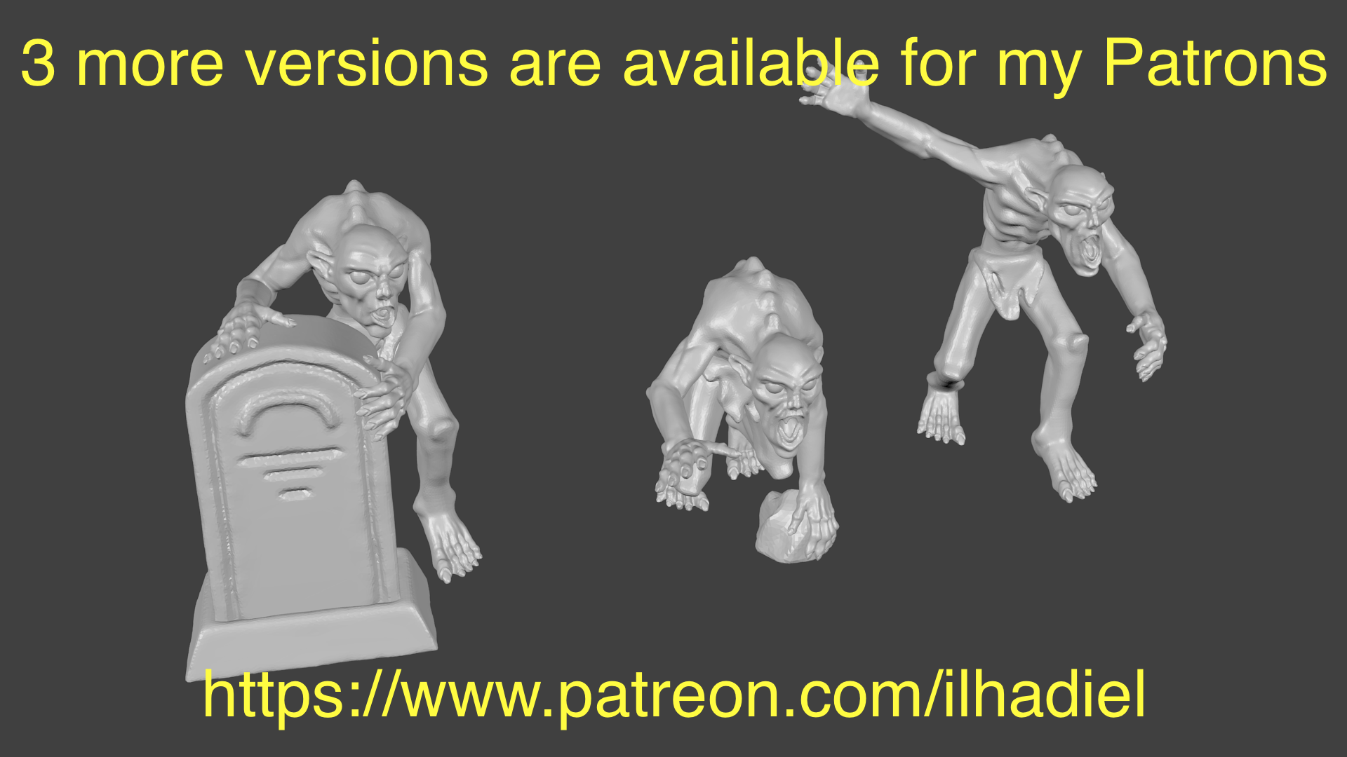 🎲 Ghoul Miniatures・Free STL File for ・Cults