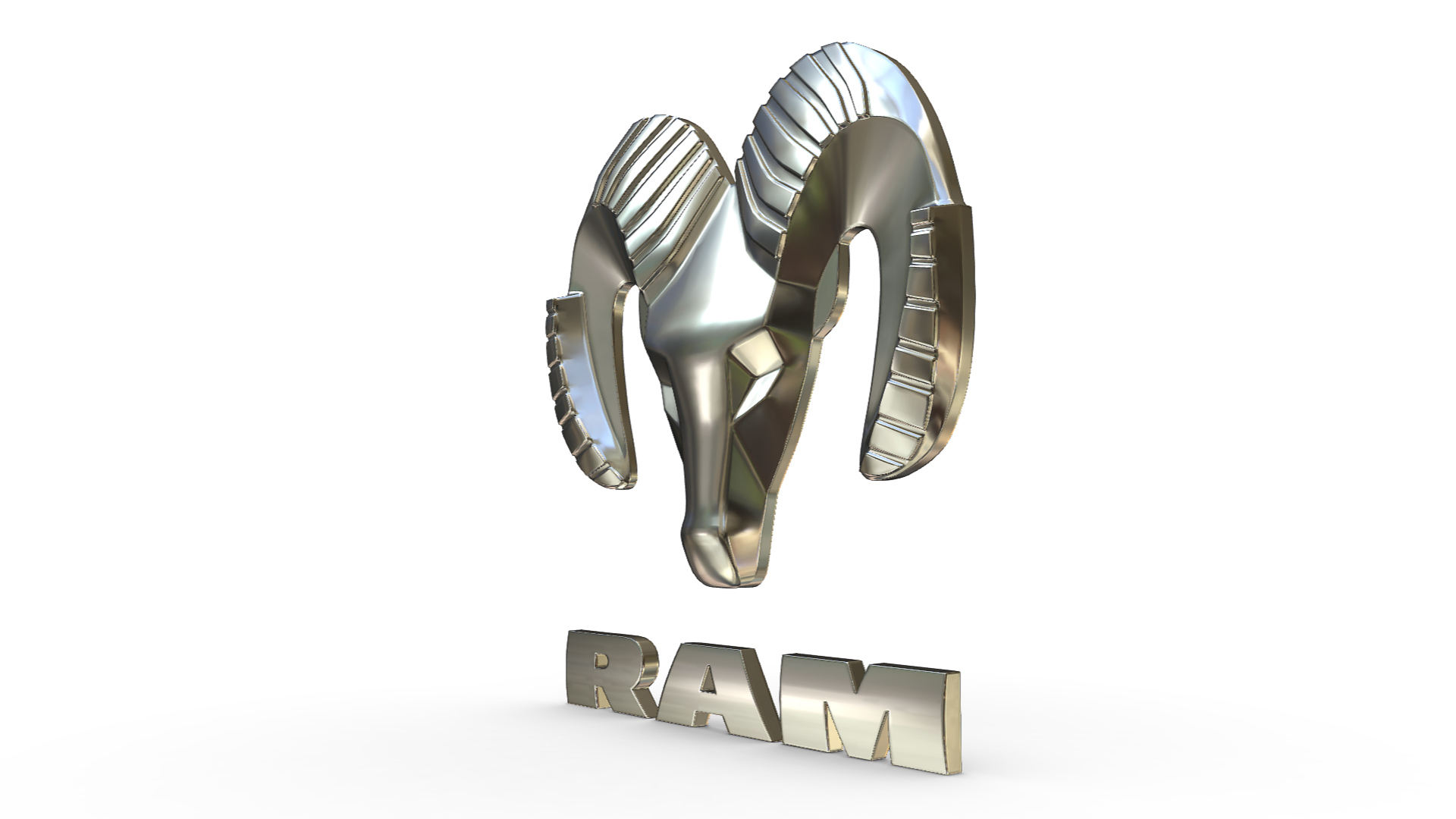 🐏 ram logo・ STL File for ・Cults
