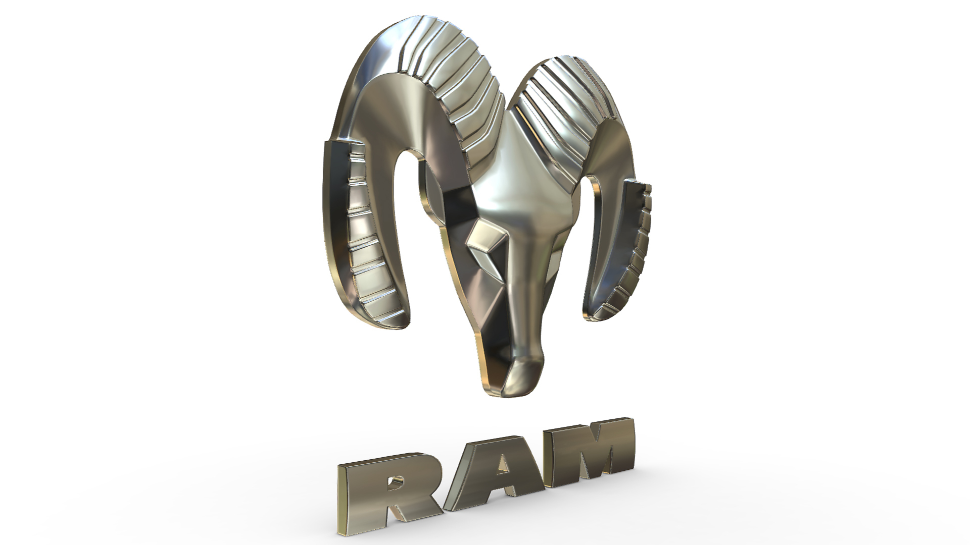 🐏 ram logo・ STL File for ・Cults