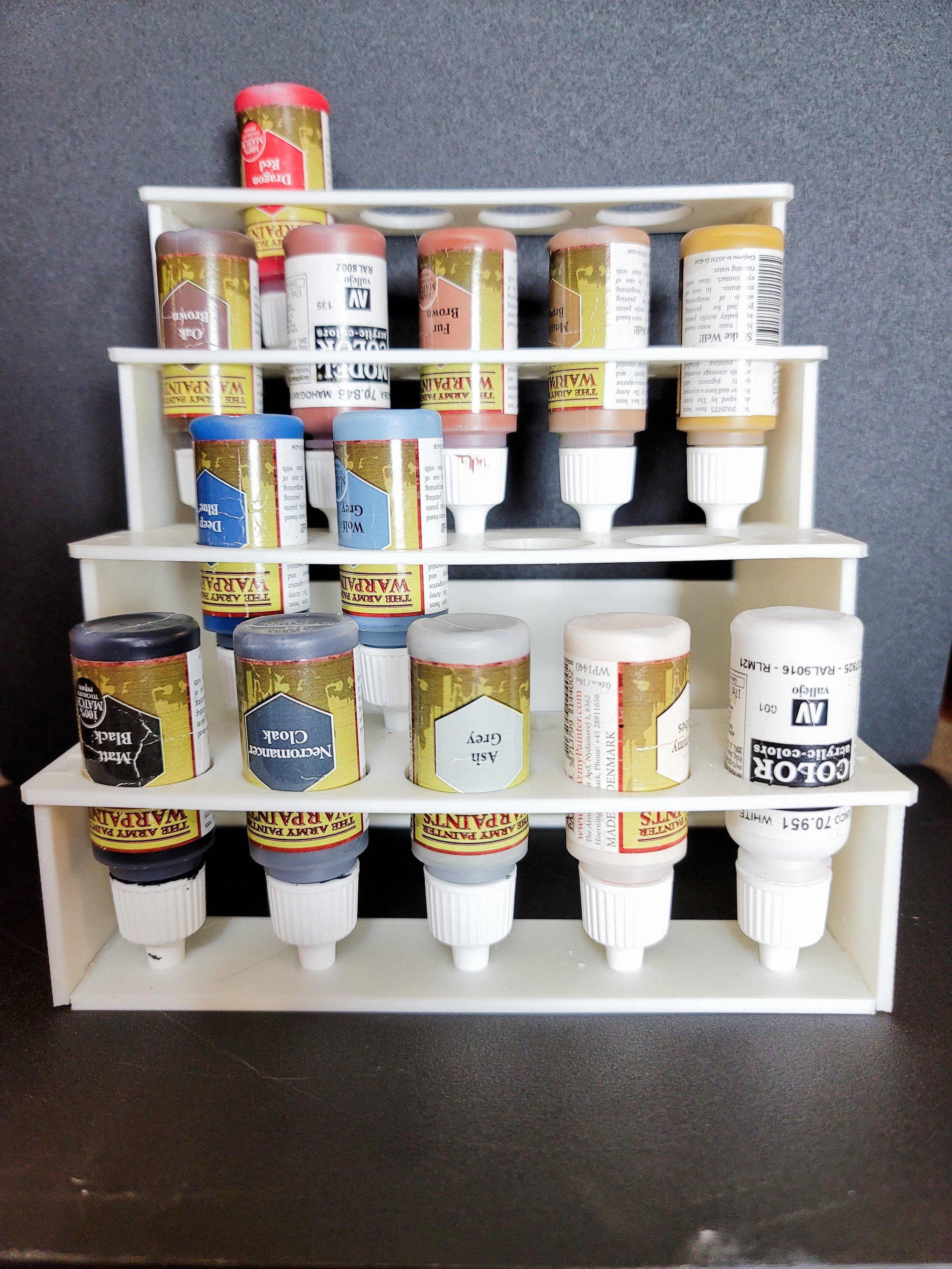 3D printed Modular Hobby Paint Rack - Small Straight・Cults