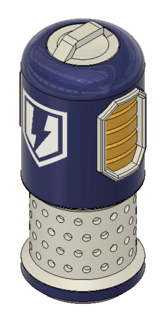 🛡️ Shield Battery Keychain・Free 3D File for ・Cults