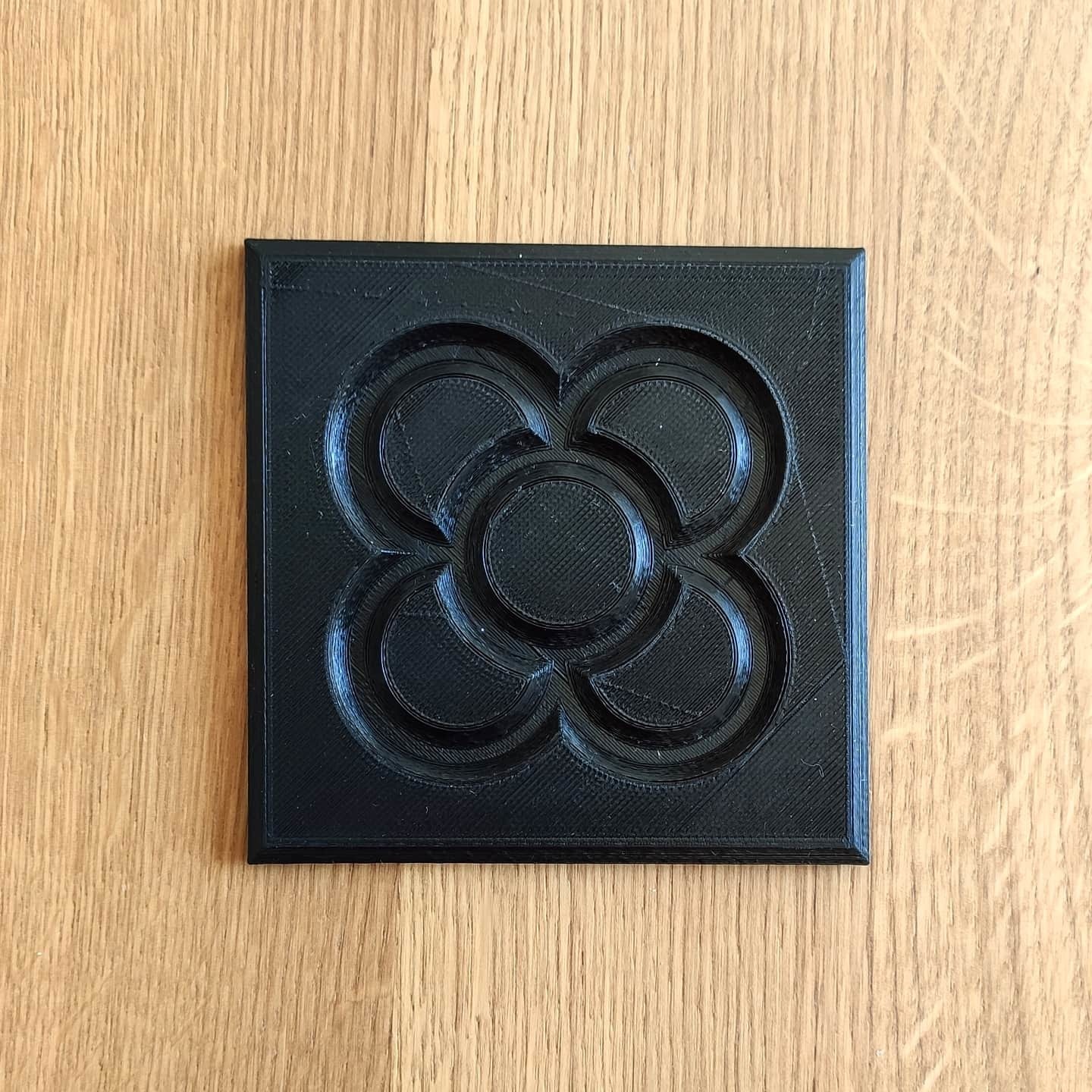 STL file Barcelona flower coaster 💐・Model to download and 3D print・Cults