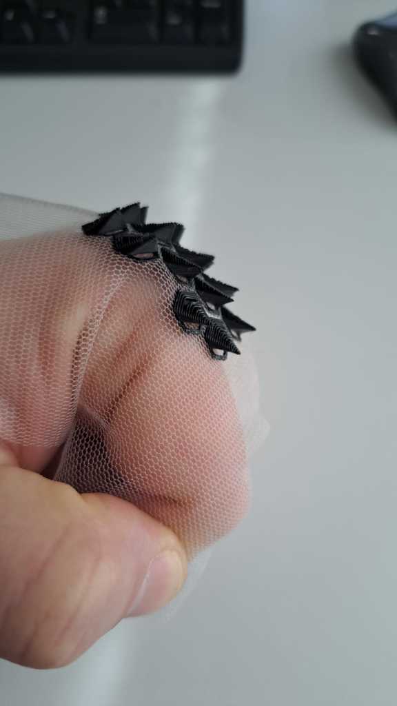 👗 SpikeyMesh - 3D printing with embedded fabric mesh・Free 3D File for ...