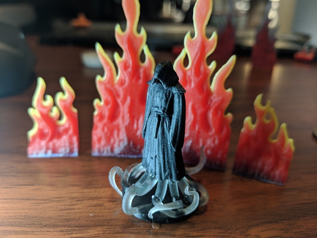 🔥 Wall of Fire (Modular, 5 foot lengths)・Free STL File for ・Cults