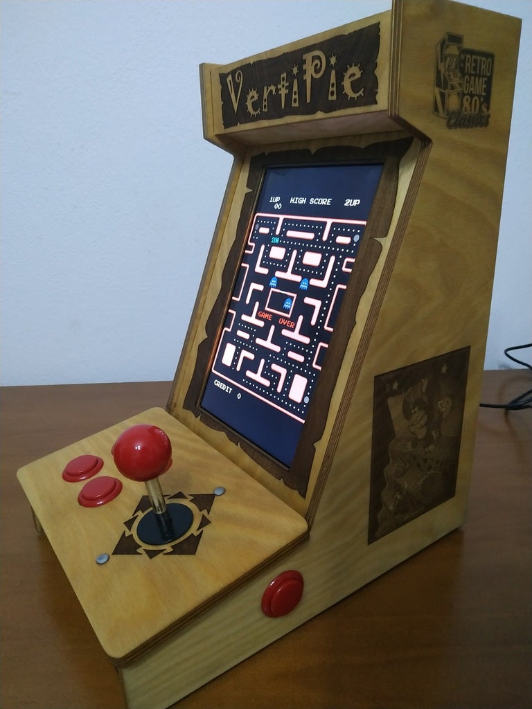 🕹️ VertiPie - Another Mini Arcade Bartop (RetroPie)・Free STL File for 3D printing and CNC ...