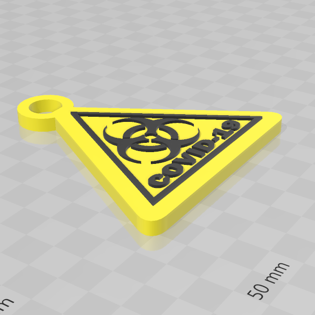 Free STL file Covid-19 coronavirus key chain 🔑 ・3D printer model to ...