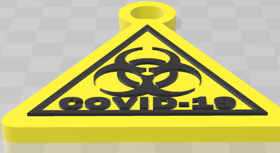 Free STL file Covid-19 coronavirus key chain 🔑 ・3D printer model to ...