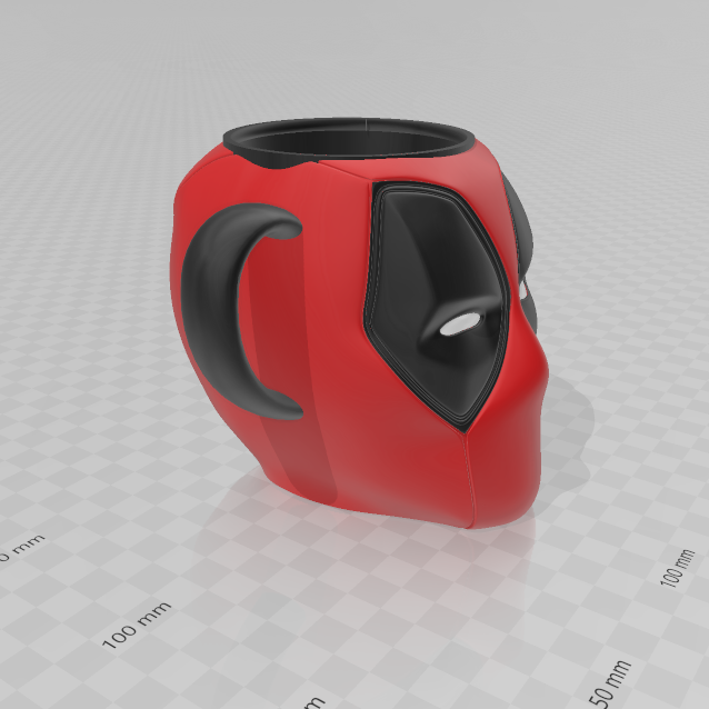 ☕ Deadpool Cup Glass Mug・ STL File for ・Cults