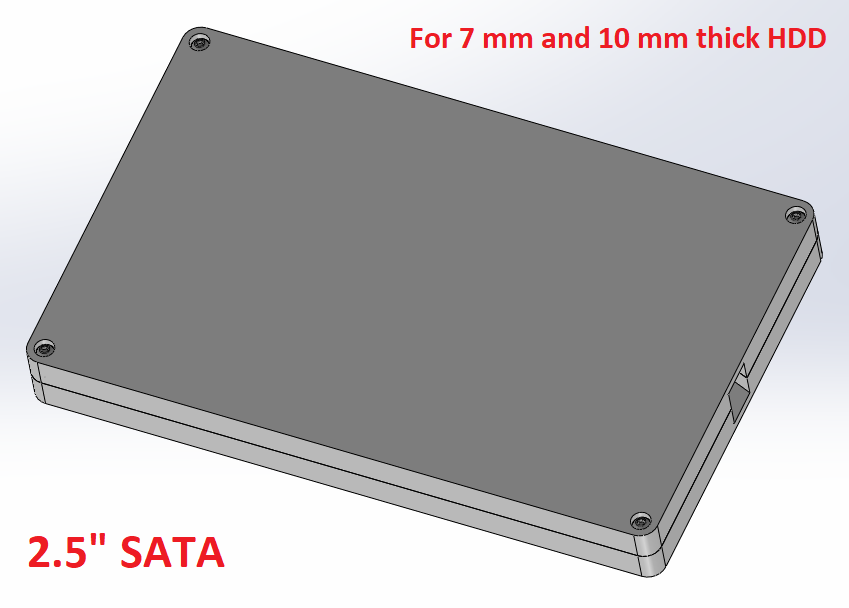 Free 3D file Hard Disk Drive Case (2.5 inch SATA) 💾 ・Design to download ...