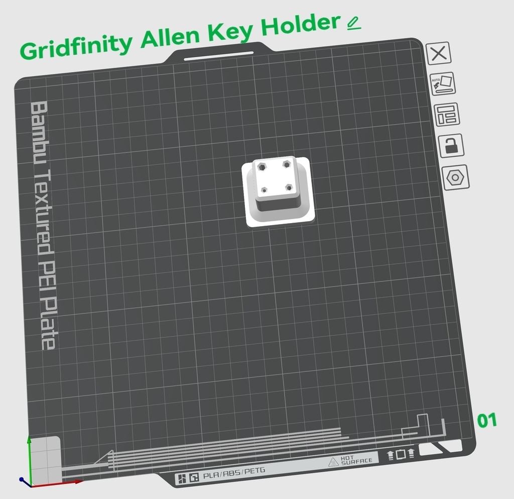🔑 Gridfinity Allen Key Holder・Free 3D File for ・Cults