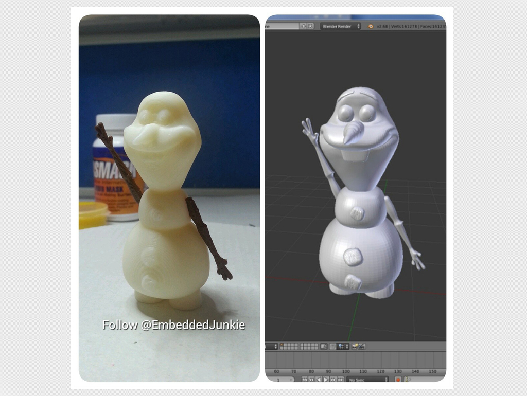 ☃️ Olaf from Disney's Frozen・Free 3D File for ・Cults