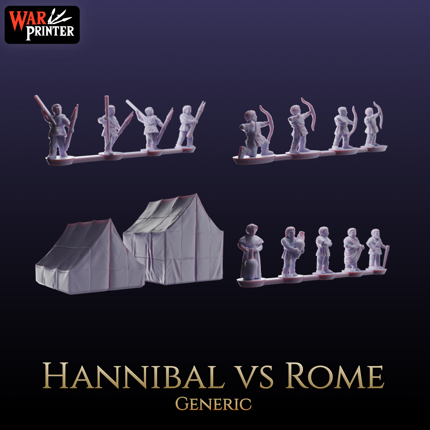 🎲 Hannibal vs Rome Complete Range・ 3D File for ・Cults