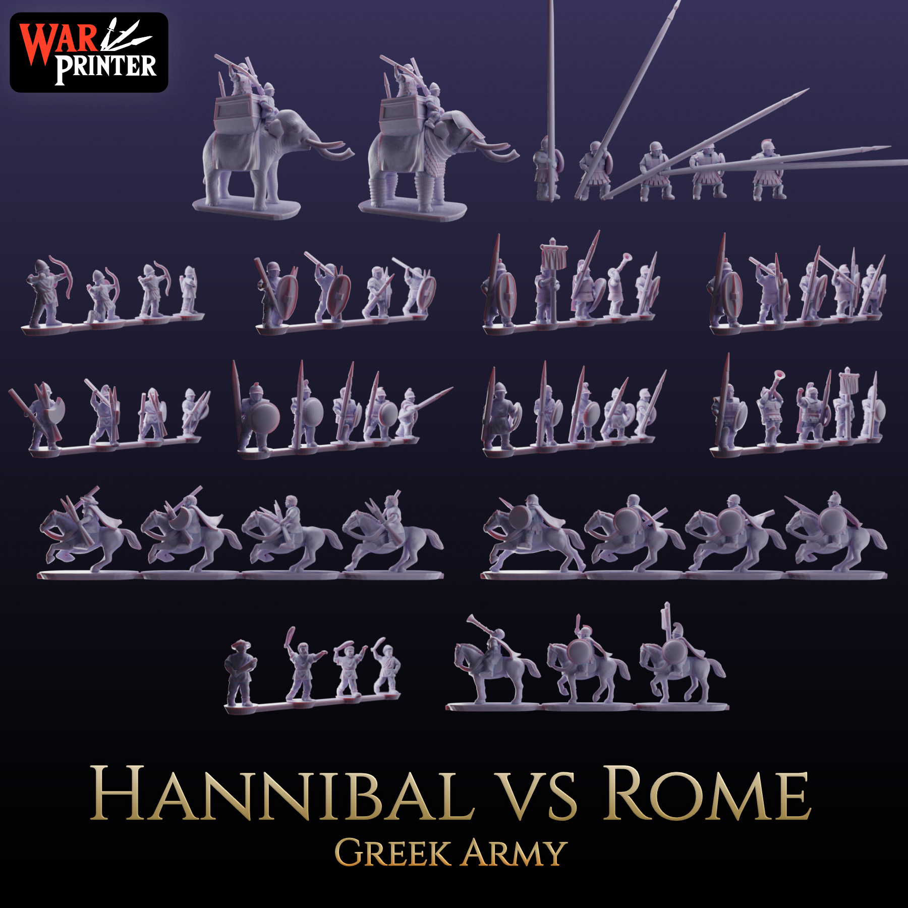 🎲 Hannibal vs Rome Complete Range・ 3D File for ・Cults