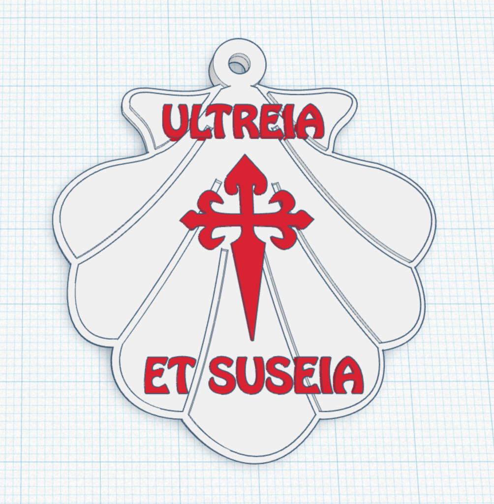 Free 3D file KEYRING KEYCHAIN SHELL ULTREIA ET SUSEIA. VIEIRA. CAMINO ...