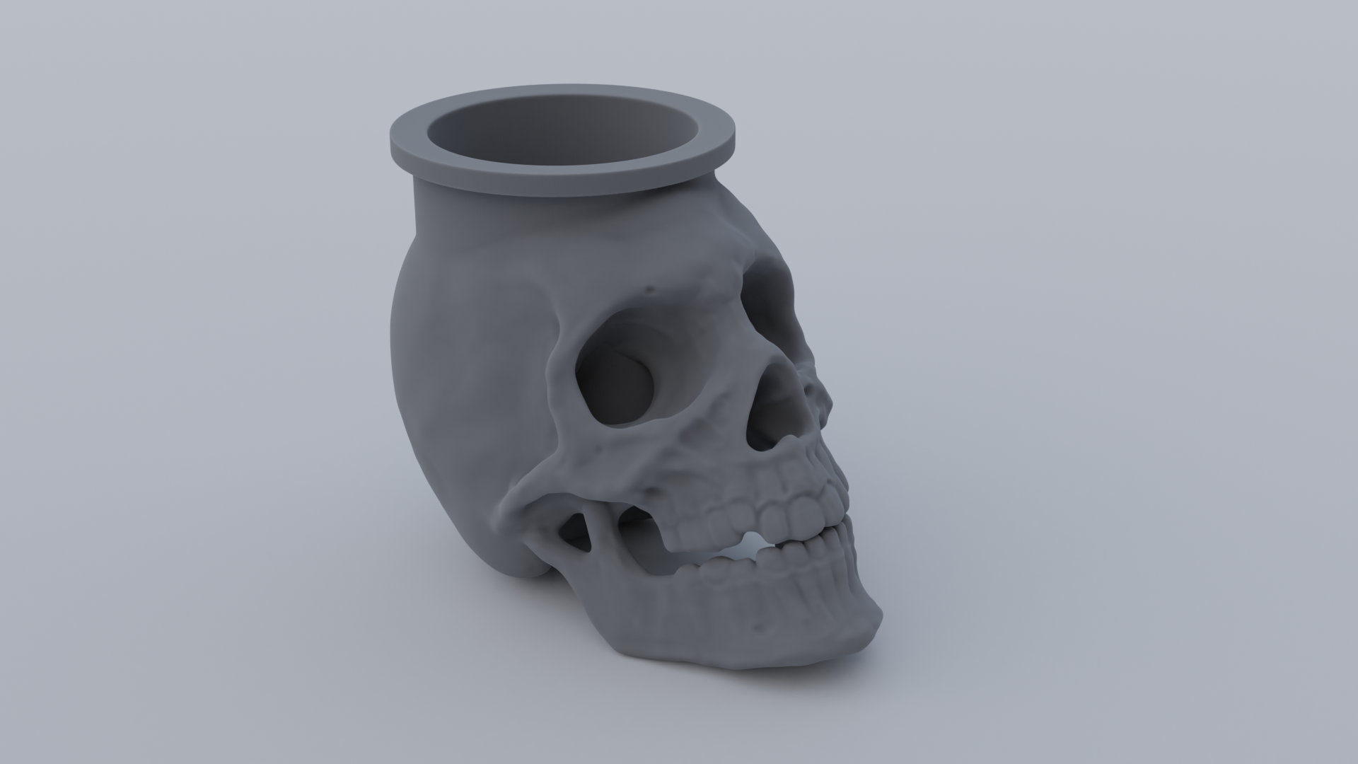 STL file Skull shaped container 💀・3D printable design to download・Cults