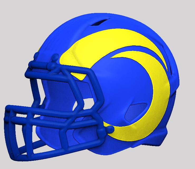 🪖 NFL LOS ANGELES RAMS HELMET・ STL File for ・Cults