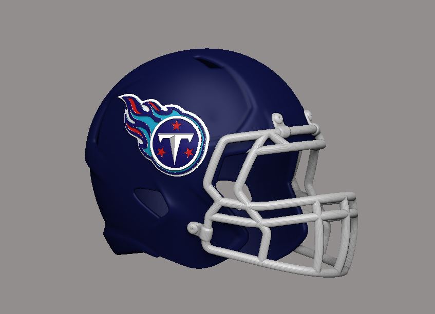STL file NFL TENNESSEE TITANS HELMET 🪖 ・3D print design to download・Cults