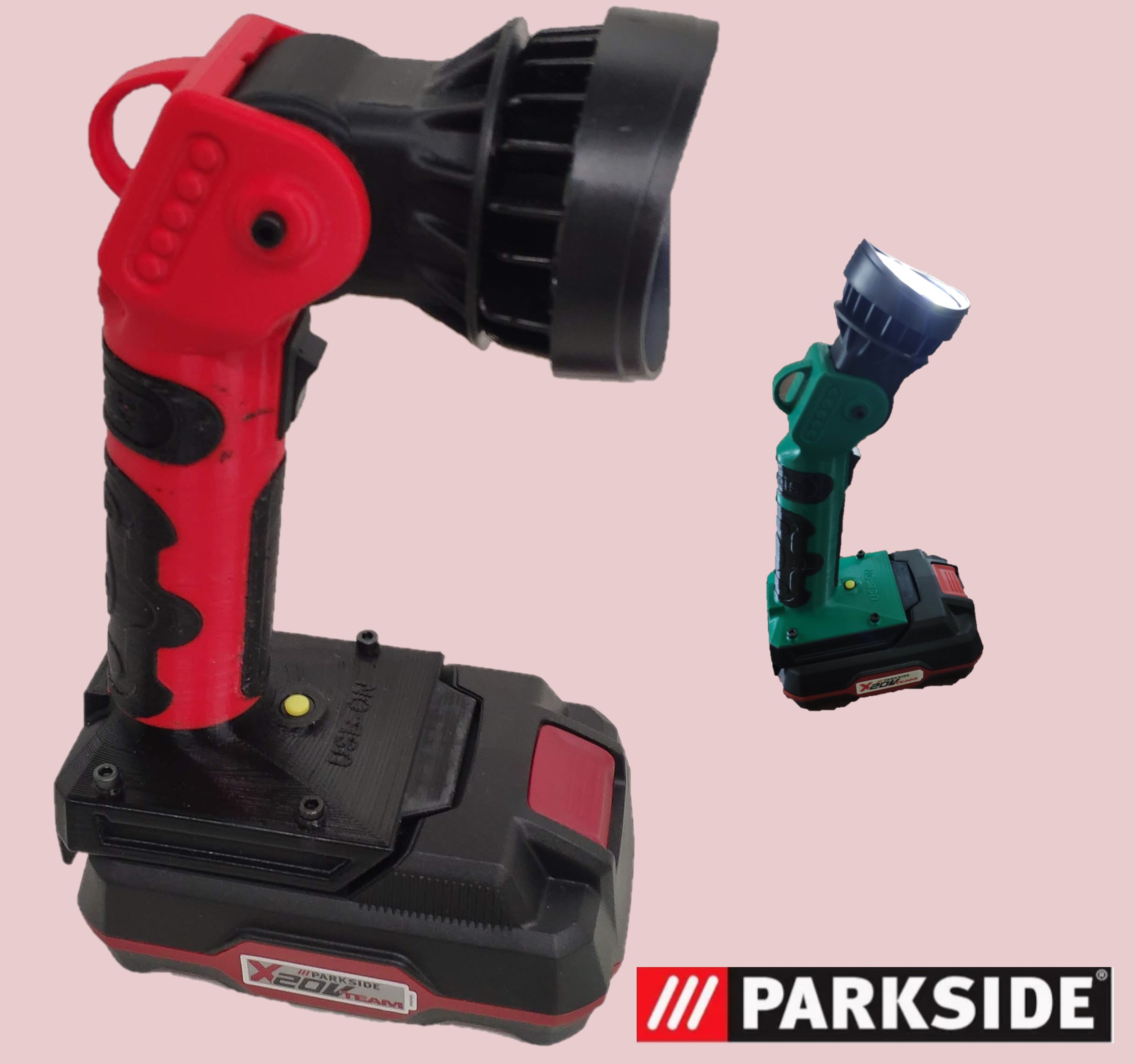 Fichier STL Lampe torche LED pistolet PARKSIDE X20 TEAM 🔧 ・Objet pour ...