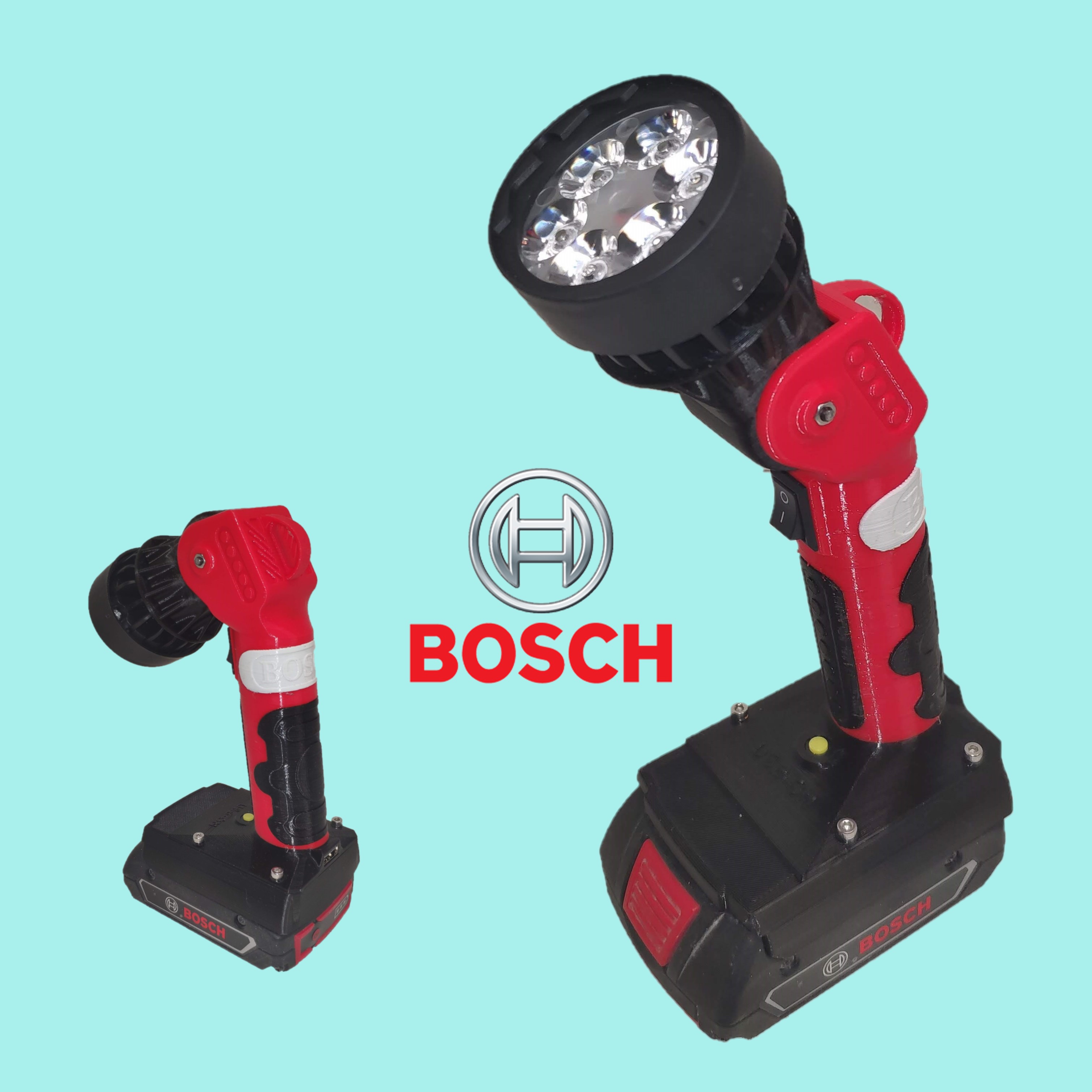 STL file BOSCH PRO 18V LED PISTOL FLASHLIGHT 🔫 ・3D printing idea to ...