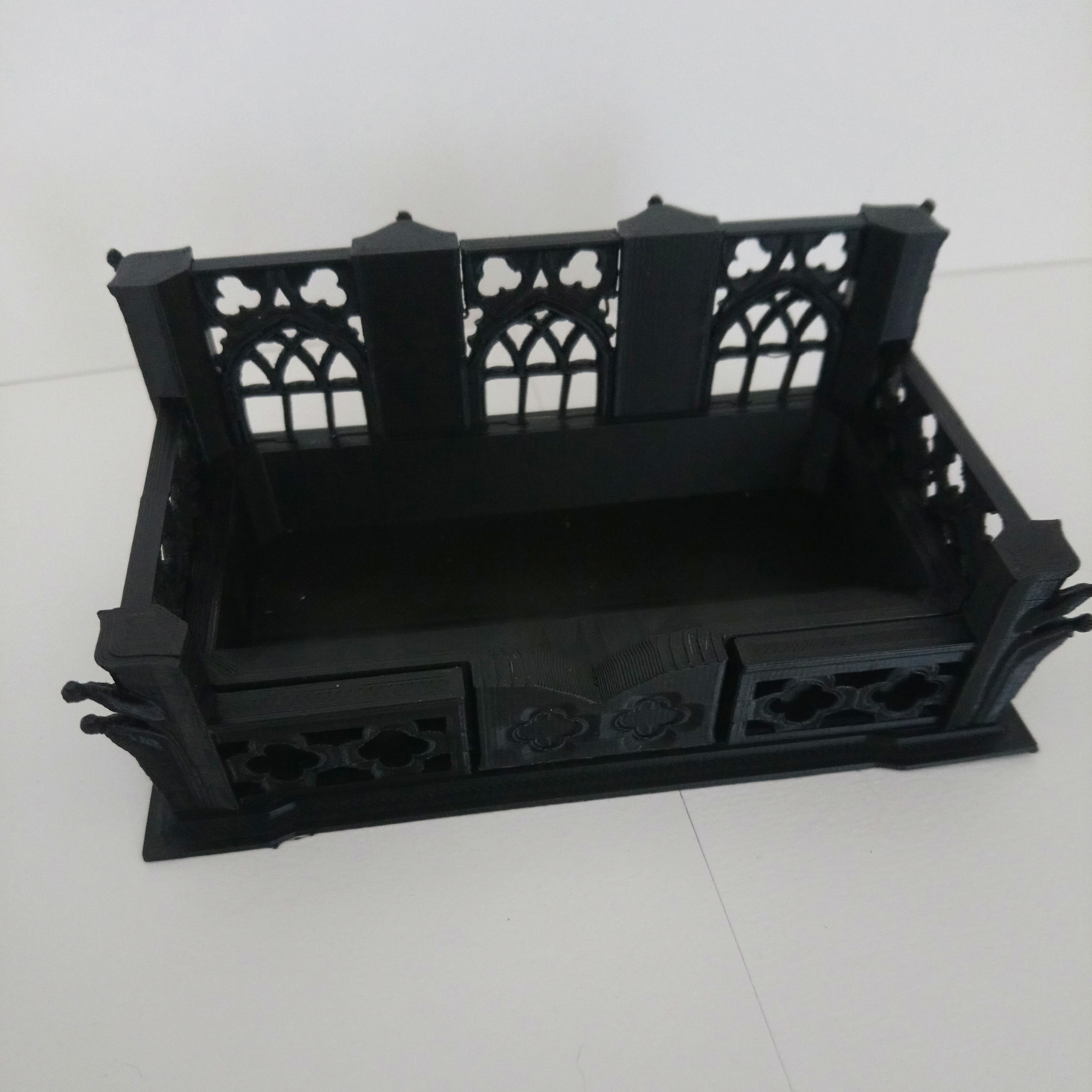 🏢 gothic inspired business card holder・Free STL File for ・Cults