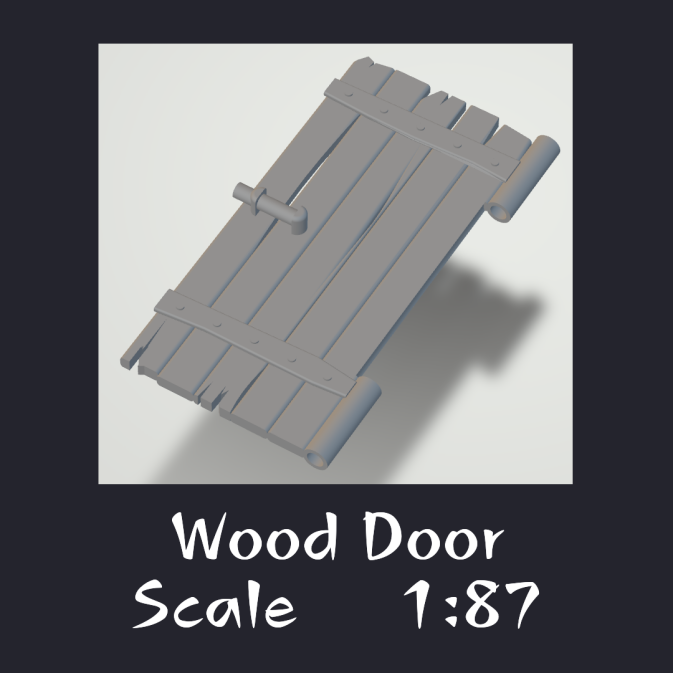 Free STL file Wood door scale 1:87 🪵・3D printable design to download・Cults