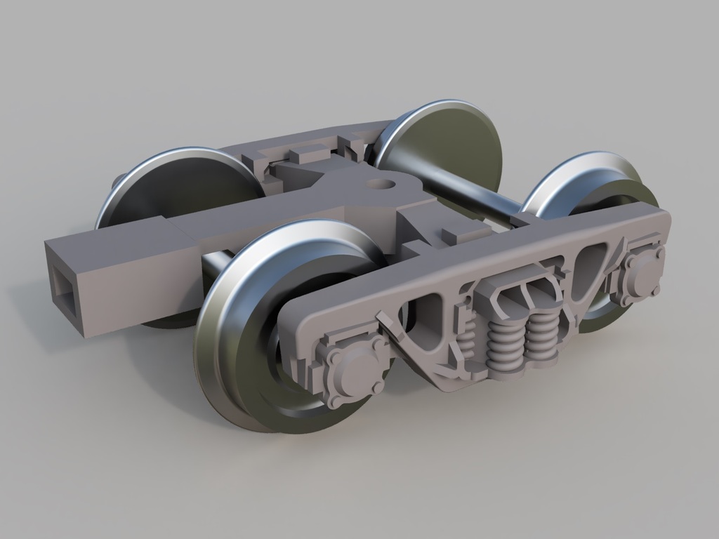 🚆 Train bogie model 18-100, HO scale・Free STL File for ・Cults