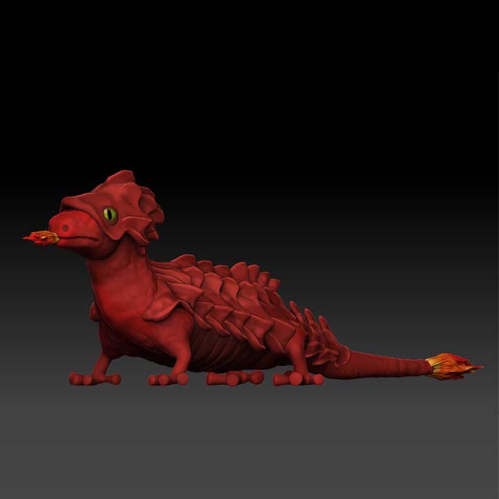 STL file Fire Gecko - Flame Lizard 🔥 (OBJ)・3D printer model to download ...