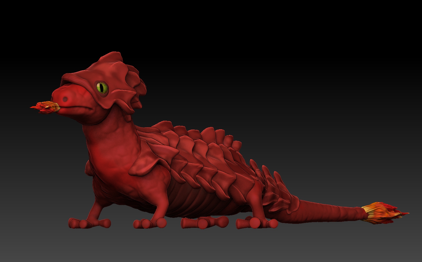 STL file Fire Gecko - Flame Lizard 🔥 (OBJ)・3D printer model to download ...
