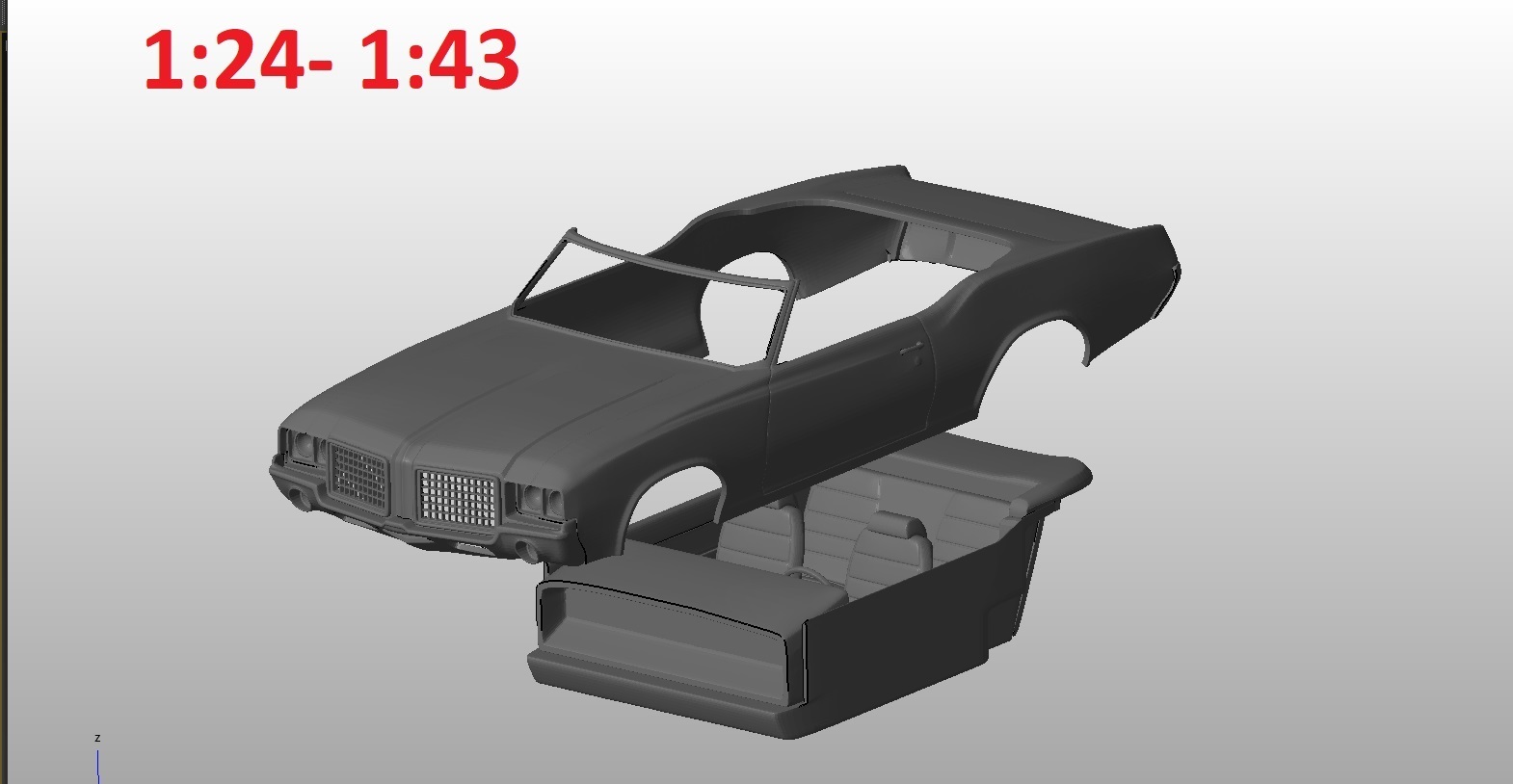🚗 Oldsmobile Cutlass Convertible 1972 For Print・ 3D File for ・Cults