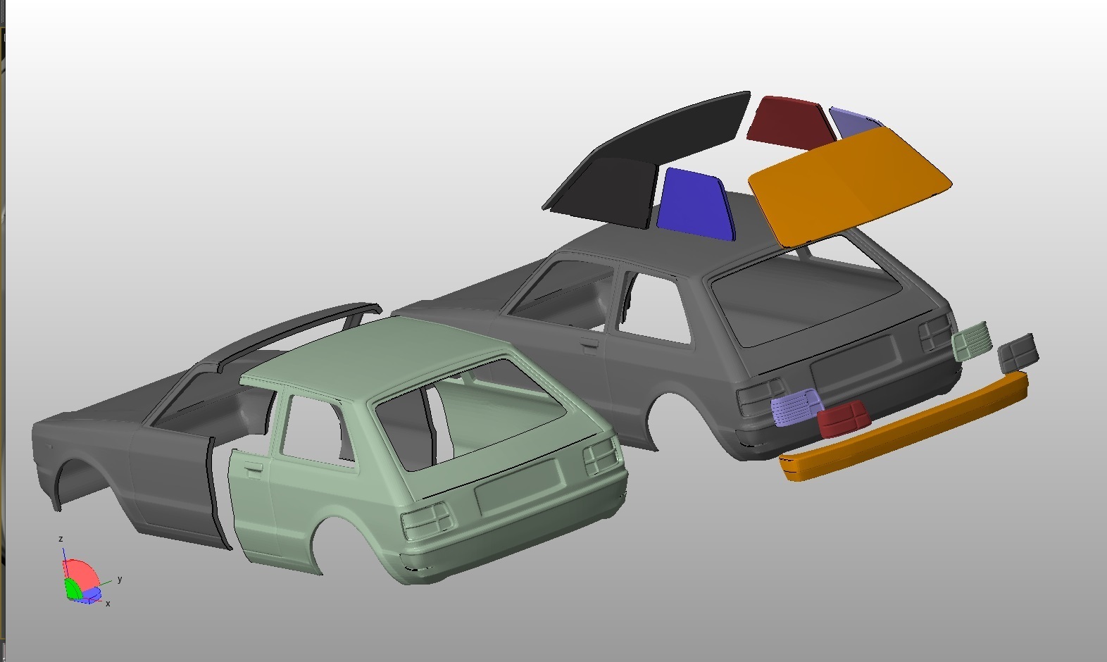 🚗 Toyota Starlet kb61 1983・ 3D File for 3D printing・Cults
