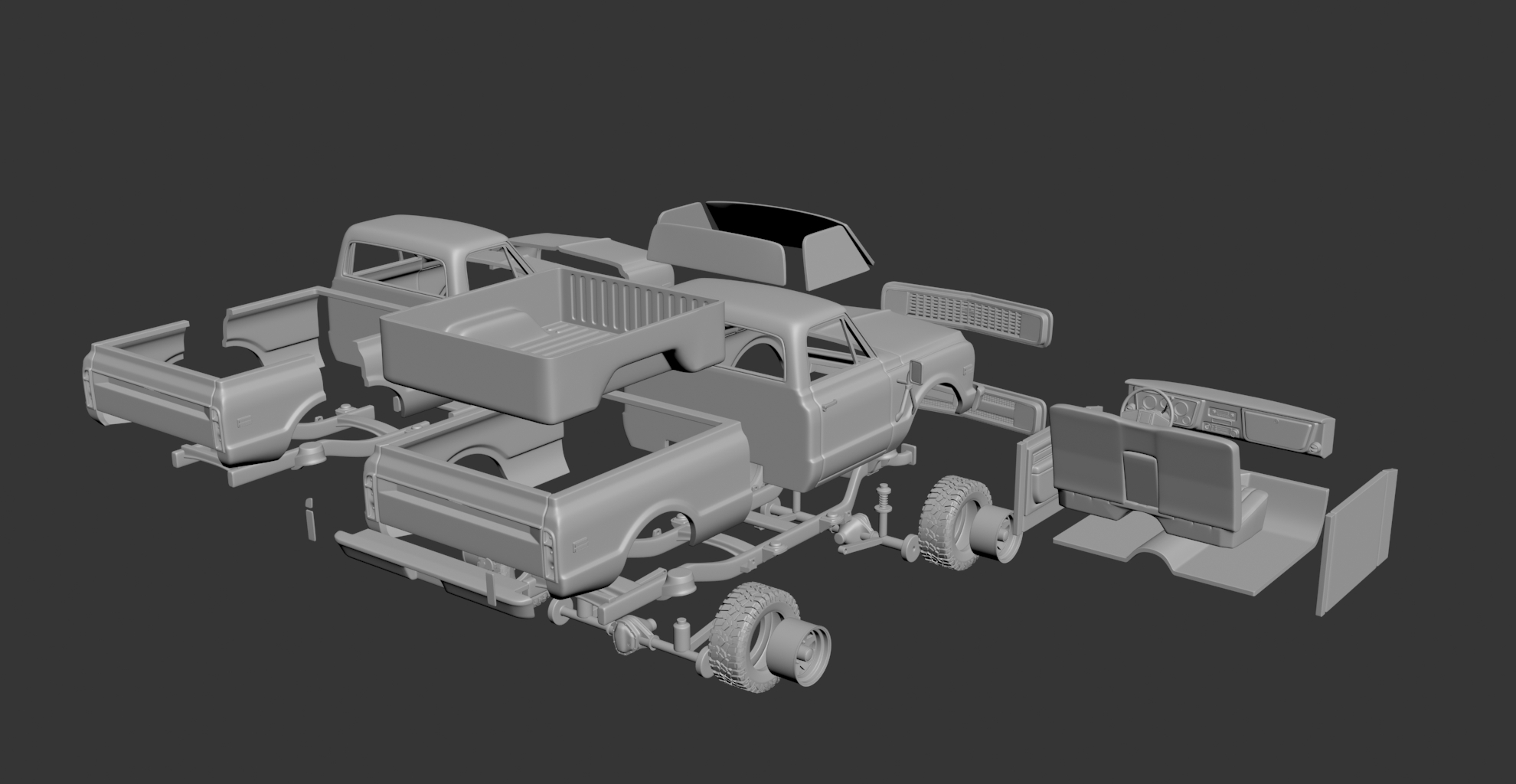 🚙 CHEVROLET K20 1972・ 3D File for 3D printing・Cults