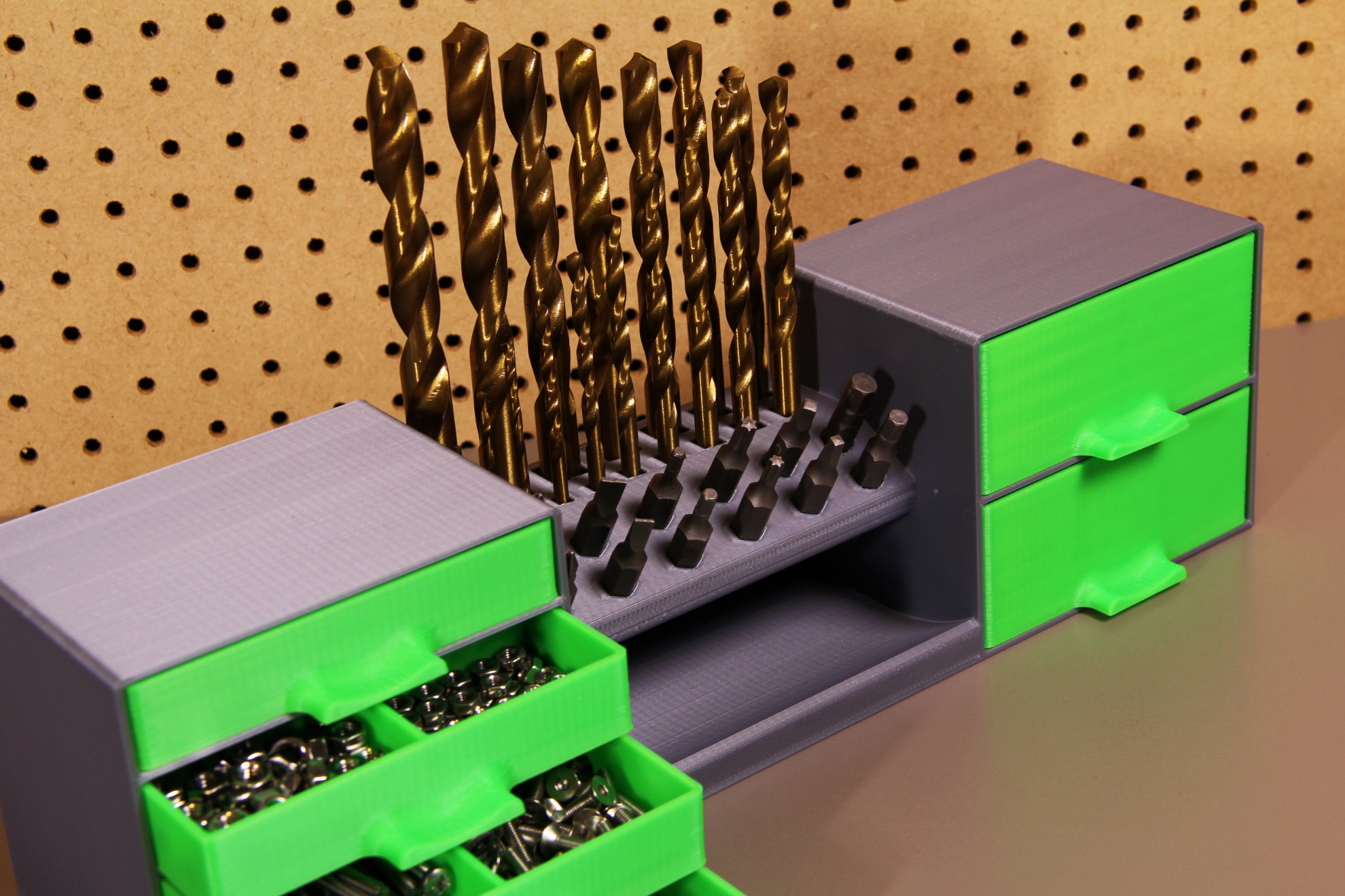 STL file Storage box with drill holder 📦 ・3D printable design to ...