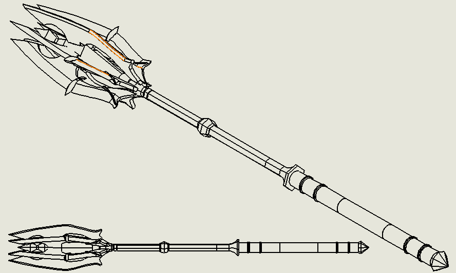 🧙‍♂️ Mace of Sauron・ 3D File for ・Cults